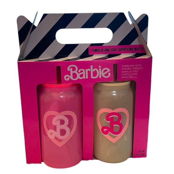 Barbie | Dining | Barbie Tumbler And Iced Cappuccino Mix Set | Poshmark